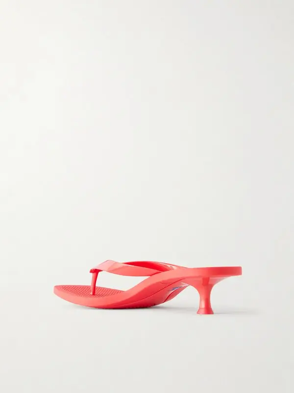 Polo Ralph Lauren Logo-printed Tpu Kitten Heel Sandals