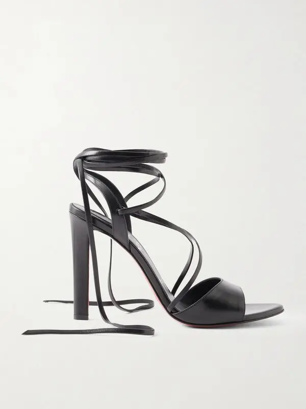 CHRISTIAN LOUBOUTIN Fanny Randa Leather Sandals - Black