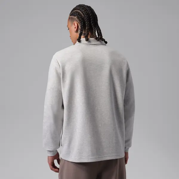 JORDAN 1/2-zip Collared Long-sleeve Golf Top - Grey