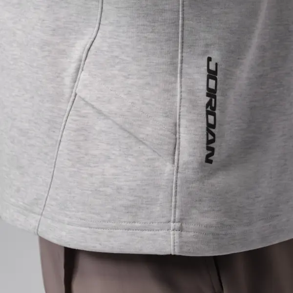 JORDAN 1/2-zip Collared Long-sleeve Golf Top - Grey