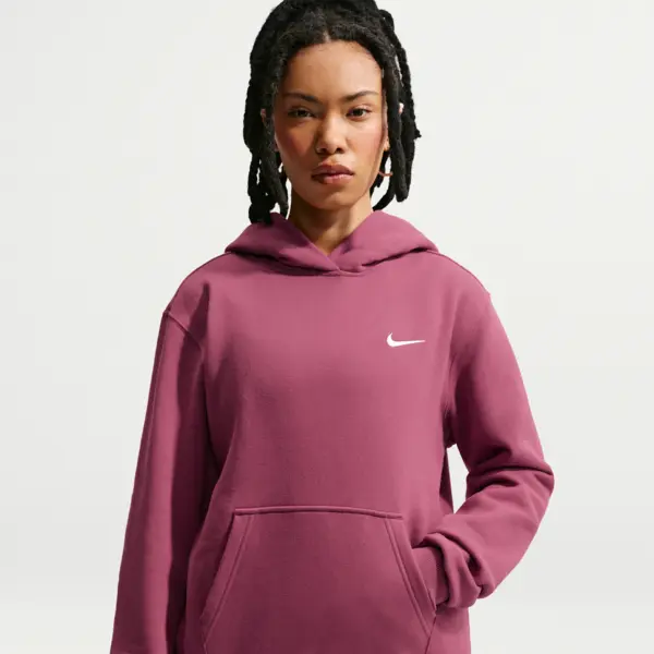 Nike Studio Fleece Medium Weight Pullover Hoodie - Red