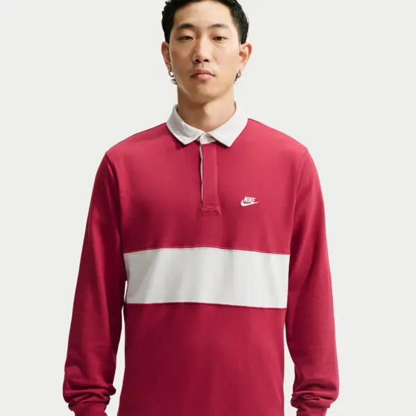 Nike Club Long-sleeve Rugby Top - Red