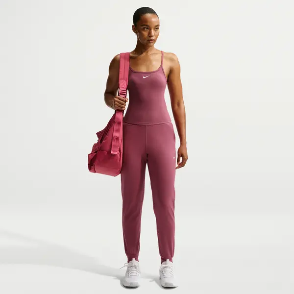 Nike One High-waisted Full-length Knit Jogger Pants - Red