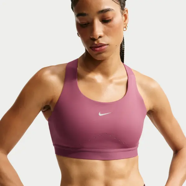 Nike Swift High-support Lightly Lined Sports Bra - Red