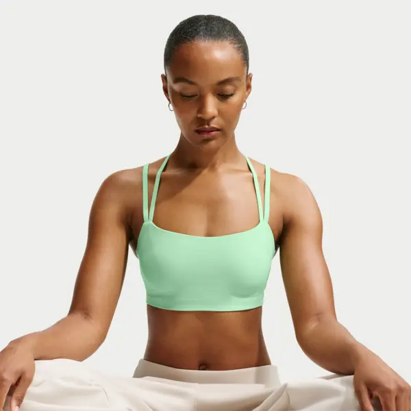 Nike Zenvy Strappy Light-support Padded Sports Bra - Green