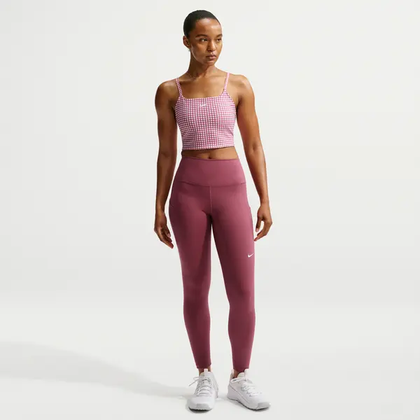 Nike One High-waisted 7/8 Leggings With Pockets - Red