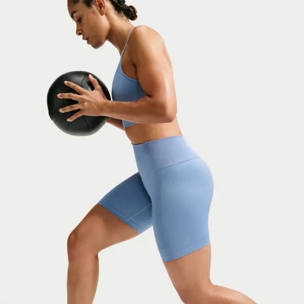 Nike Pro Seamless Dri-fit Biker Shorts - Blue