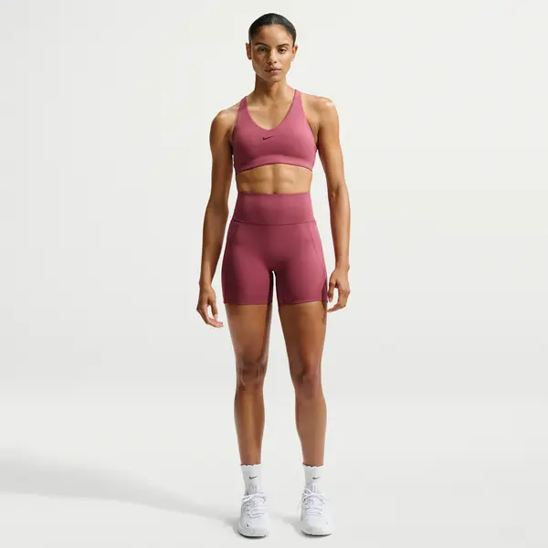 Nike Universa High-waisted 5" Biker Shorts With No Front Seam - Red