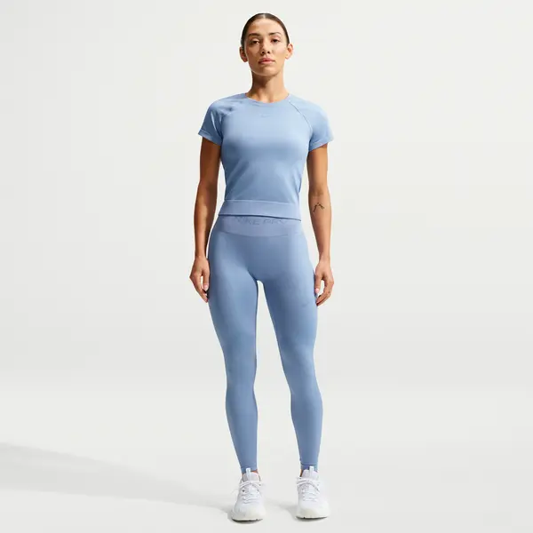 Nike Pro Seamless High-waisted 7/8 Leggings - Blue