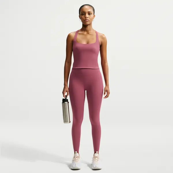 Nike Zenvy High-waisted 7/8 Leggings With No Front Seam - Red
