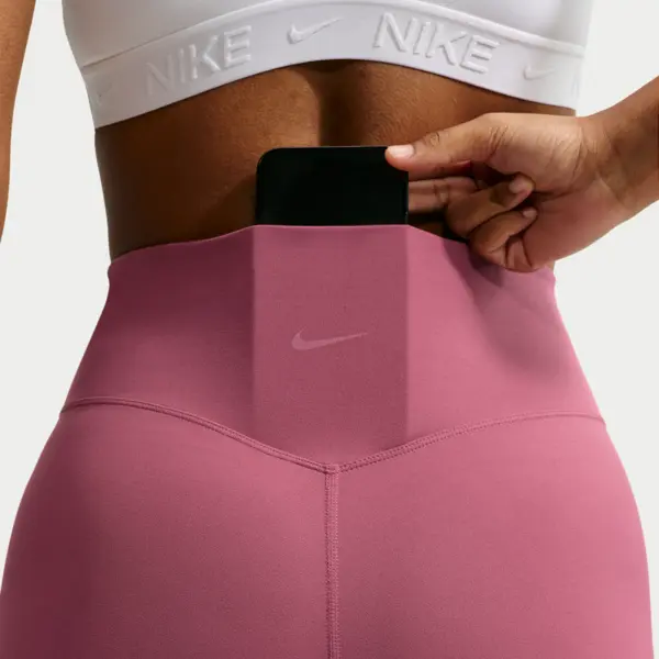 Nike Zenvy High-waisted 7/8 Leggings With No Front Seam - Red