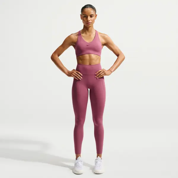 Nike Universa High-waisted Full-length Leggings With No Front Seam - Red