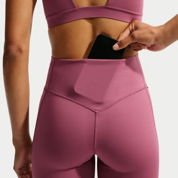 Nike Universa High-waisted Full-length Leggings With No Front Seam - Red