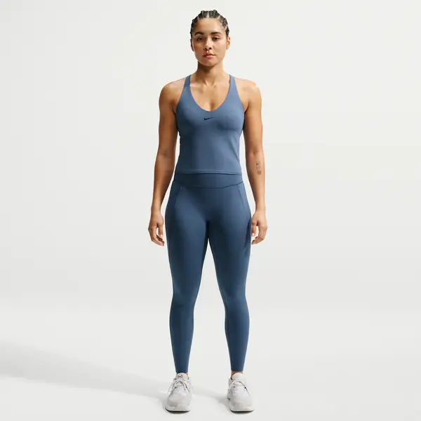 Nike Universa High-waisted 7/8 Leggings With No Front Seam - Blue