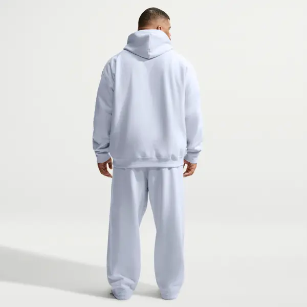 Nike Solo Swoosh Fleece Open-hem Pants - Grey
