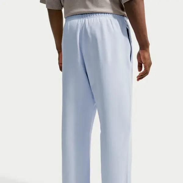 Nike Solo Swoosh Fleece Open-hem Pants - Grey