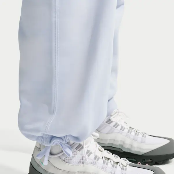 Nike Solo Swoosh Fleece Open-hem Pants - Grey