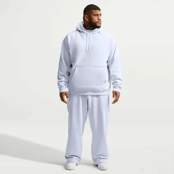 Nike Solo Swoosh Fleece Open-hem Pants - Grey