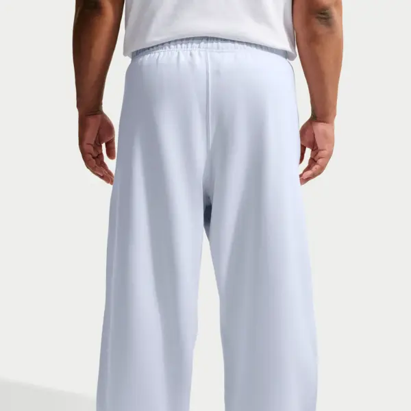 Nike Solo Swoosh Fleece Open-hem Pants - Grey