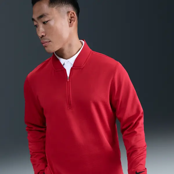 Nike Velocity Therma-fit 1/2-zip Golf Top - Red