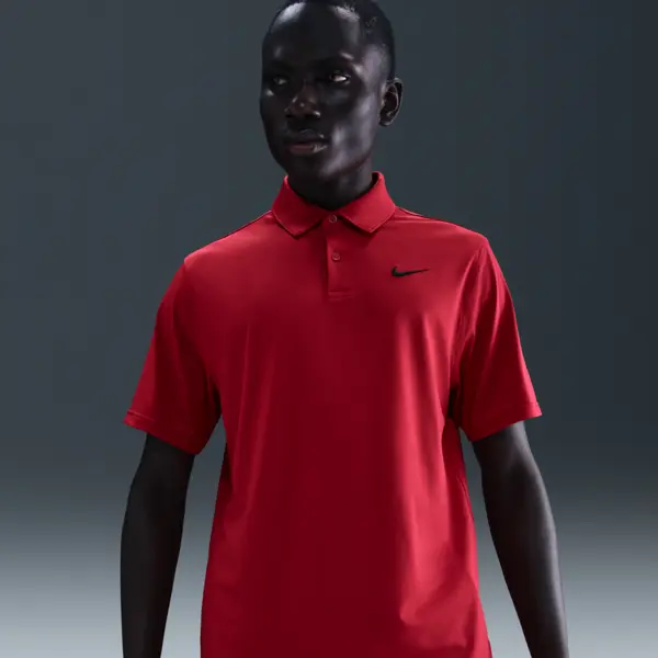Nike Velocity Dri-fit Chest Logo Golf Polo - Red