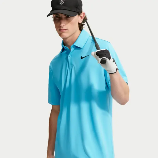 Nike Velocity Dri-fit Chest Logo Golf Polo - Blue