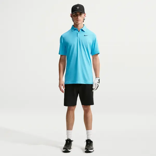 Nike Velocity Dri-fit Chest Logo Golf Polo - Blue