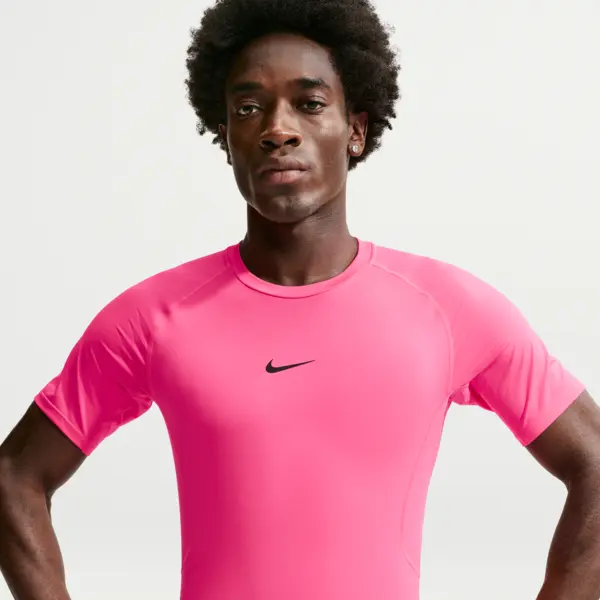 Nike Pro Dri-fit Tight Short-sleeve Fitness Top - Pink