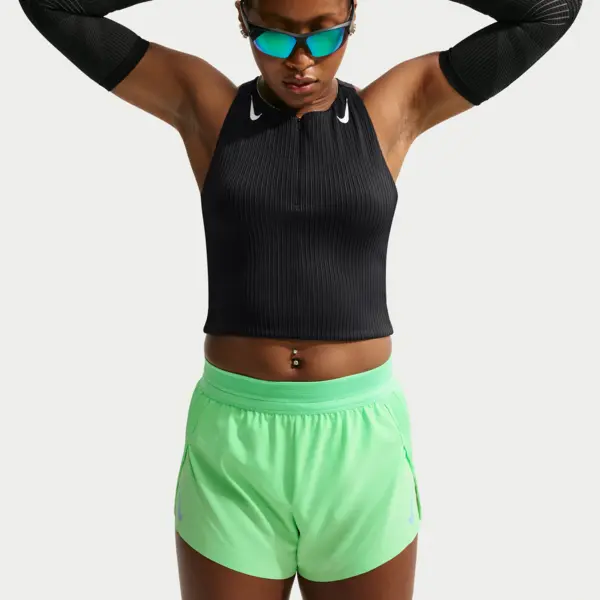 Nike Aeroswift Dri-fit Adv Cropped Running Tank Top - Black