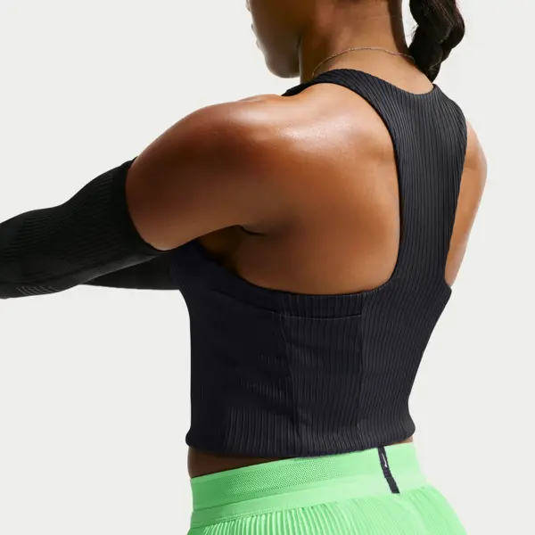 Nike Aeroswift Dri-fit Adv Cropped Running Tank - Black