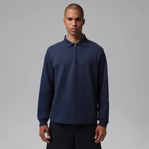 JORDAN 1/2-zip Collared Long-sleeve Golf Top - Blue