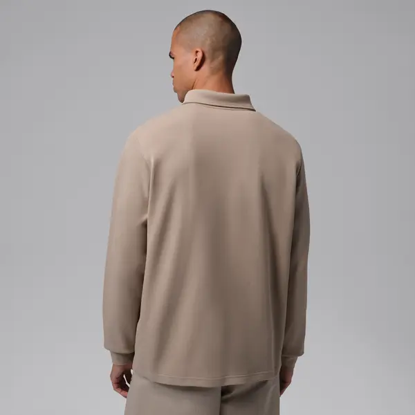JORDAN 1/2-zip Collared Long-sleeve Golf Top - Brown