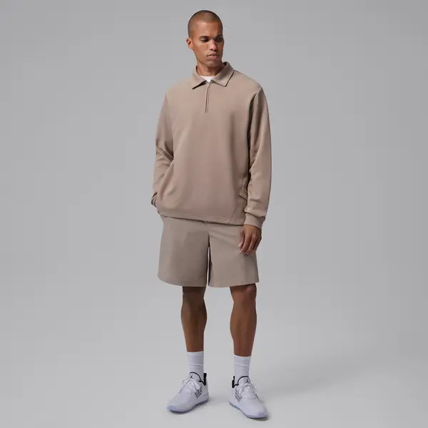 JORDAN 1/2-zip Collared Long-sleeve Golf Top - Brown