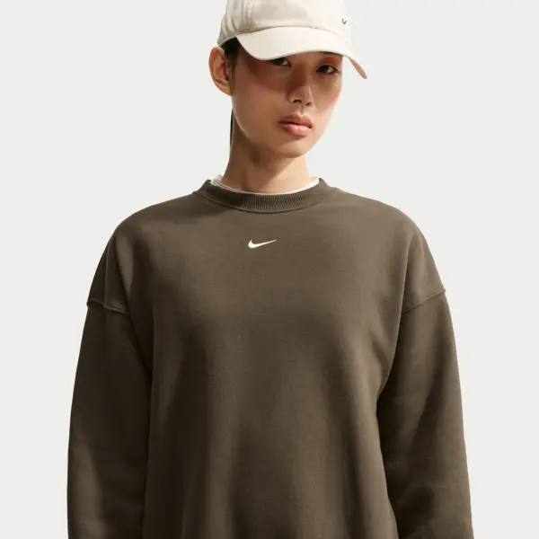 Nike Studio Fleece Medium Weight Oversized Crew - Brown