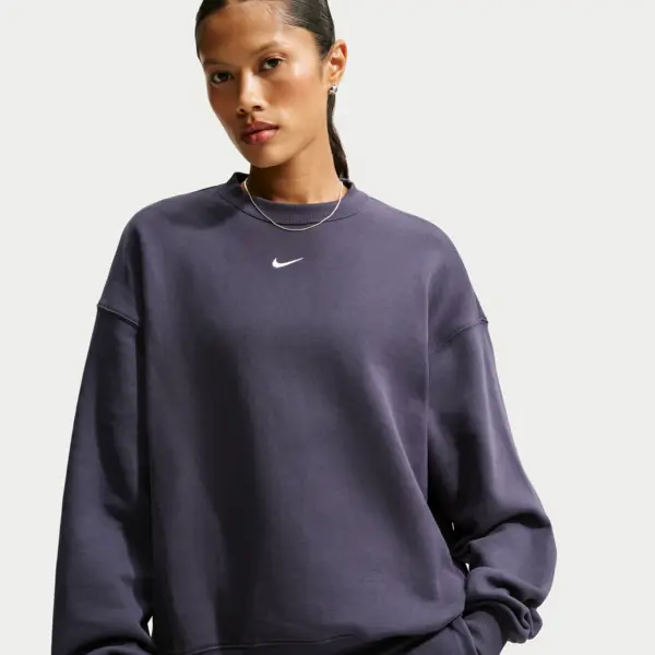 Nike Studio Fleece Oversized Crew - Grey