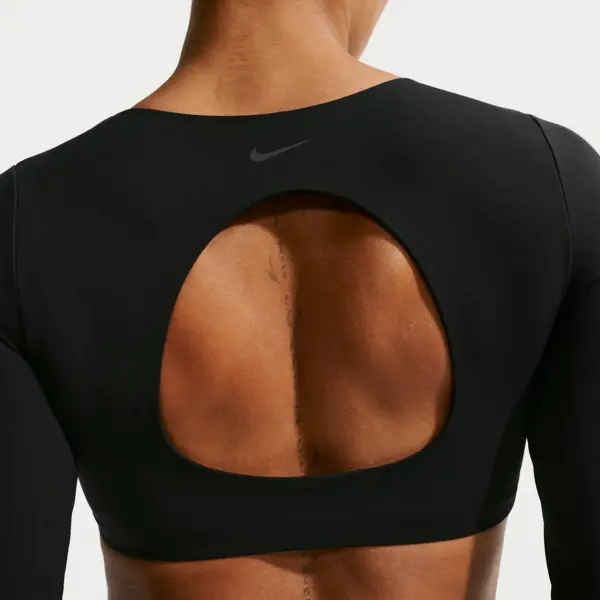Nike Zenvy Light-support Padded Long-sleeve Sports Bra - Black