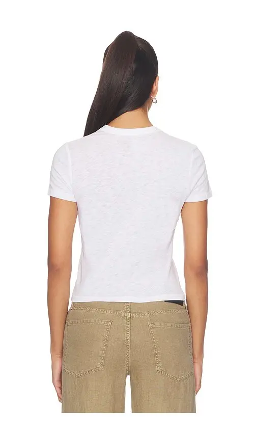 SKIMS Worn In Jersey Baby V Neck Tee In White