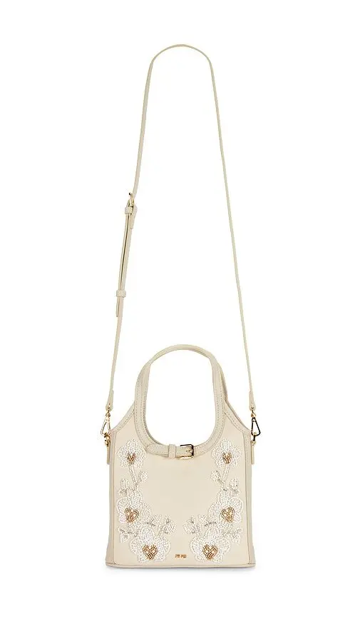 Jw Pei Brooke Mini Beaded Top Handle Bag - Ivory