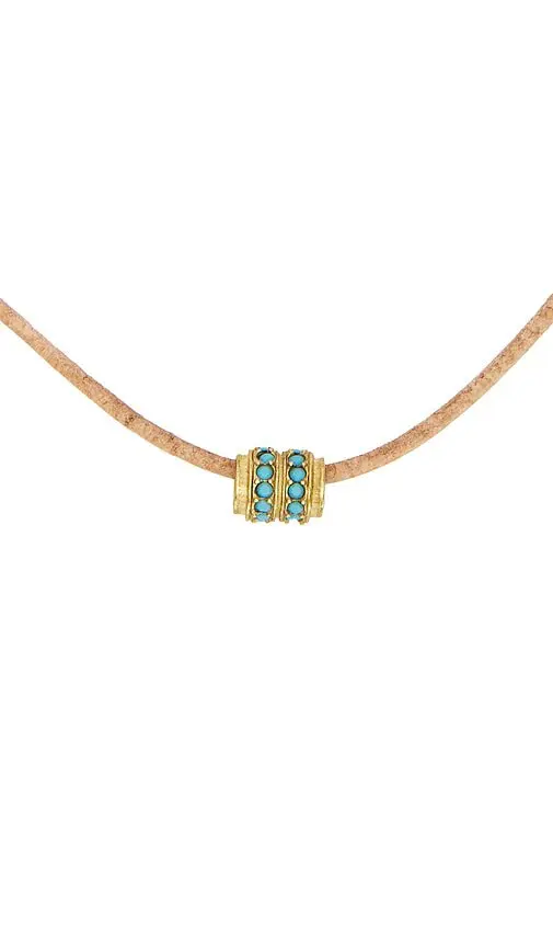 ELIZABETH COLE Oriel Necklace In Teal