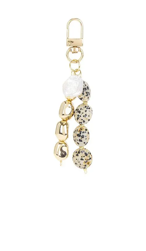 CASA CLARA Rhodes Keychain In White - Speckle