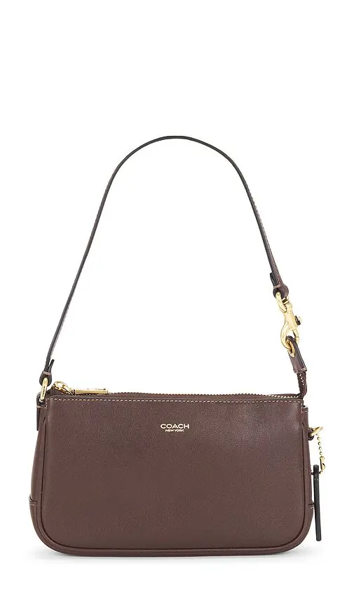 COACH Natural Grain Leather Plaza Bag 18 In Brown - Maple