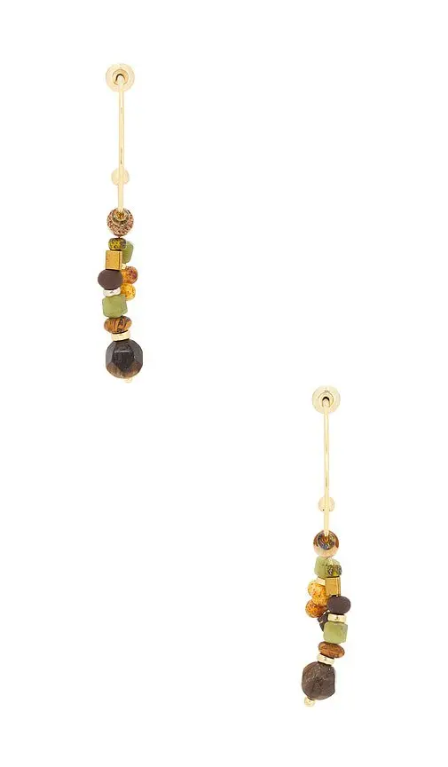 CASA CLARA Beaded Daisy Drop Earrings