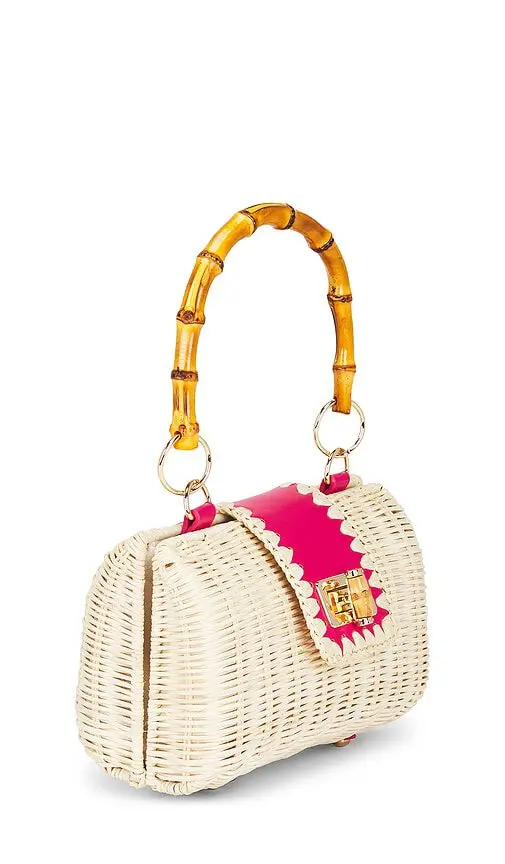 BTB LOS ANGELES Mason Bamboo Clutch Bag - Pink