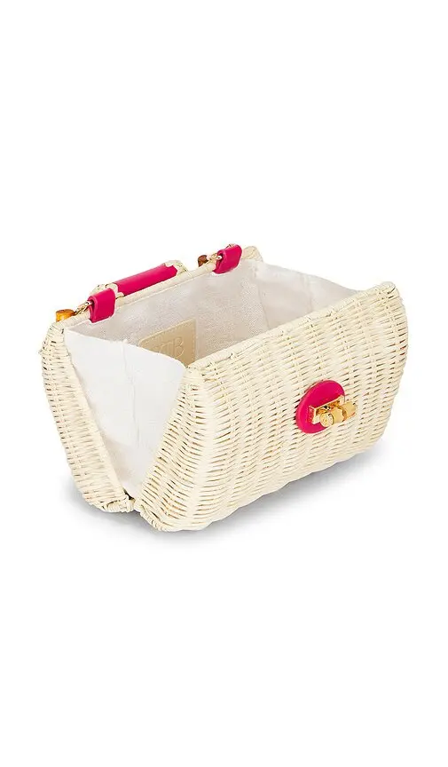 BTB LOS ANGELES Mason Bamboo Clutch Bag - Pink