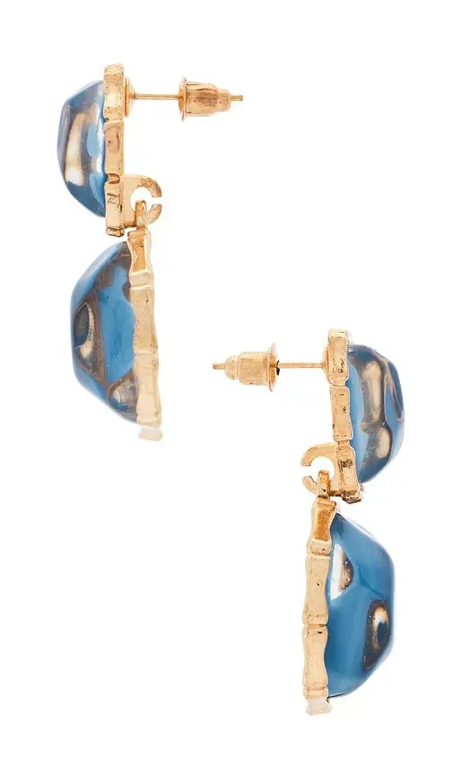 AMBER SCEATS Prague Drop Earrings With Stone - Blue