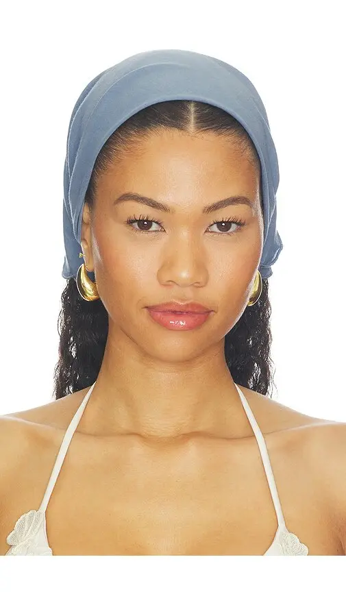 The Great. Scalloped Bandana - Grey