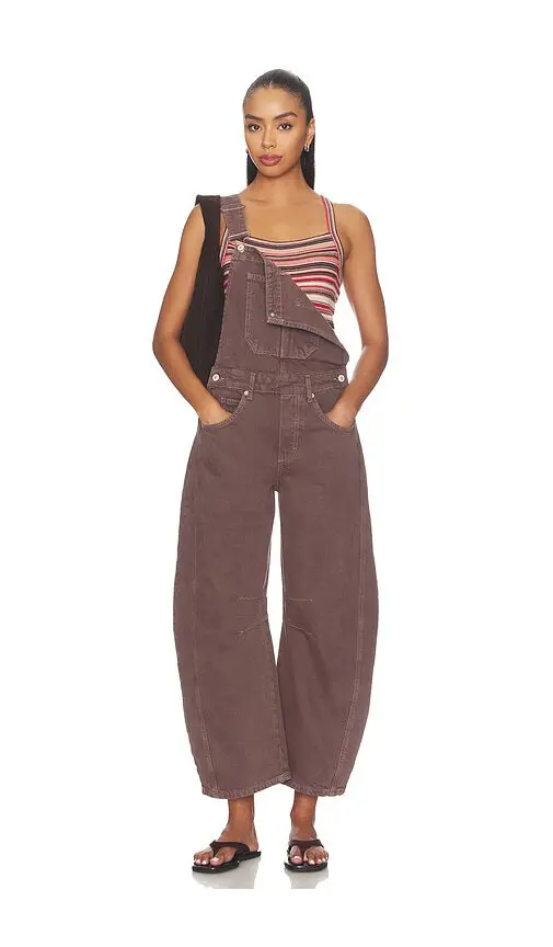 Free People X We The Free Good Luck Overall - Brown