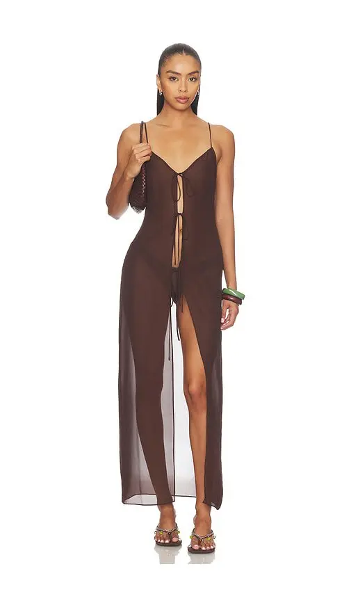 Lioness Dune Maxi Dress - Chocolate