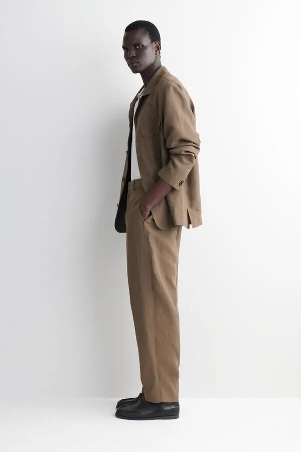 Cos Linen Relaxed-fit Tapered Pants