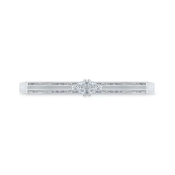 Loraida Blade Double Trilliant Bangle In 18k Gold With 1 Tcw Diamonds - Yellow Gold